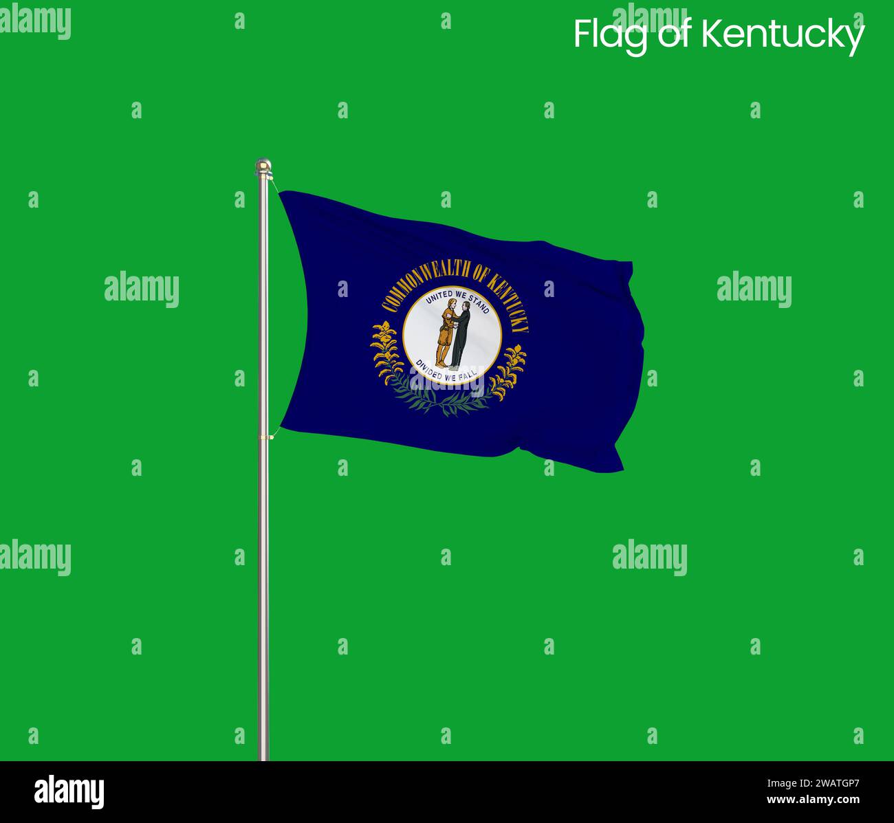 High detailed flag of Kentucky. Kentucky state flag, National Kentucky ...