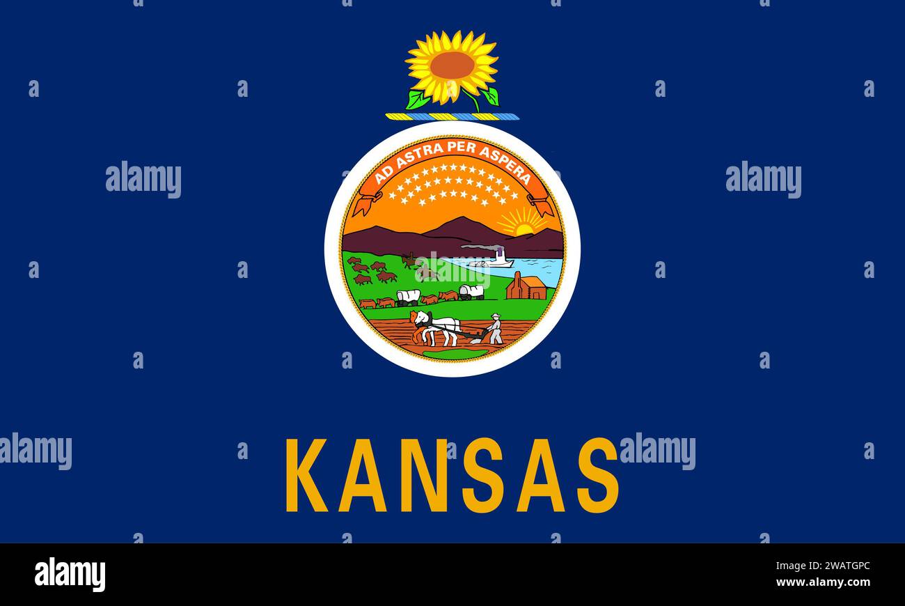 Kansas state flag hi-res stock photography and images - Alamy