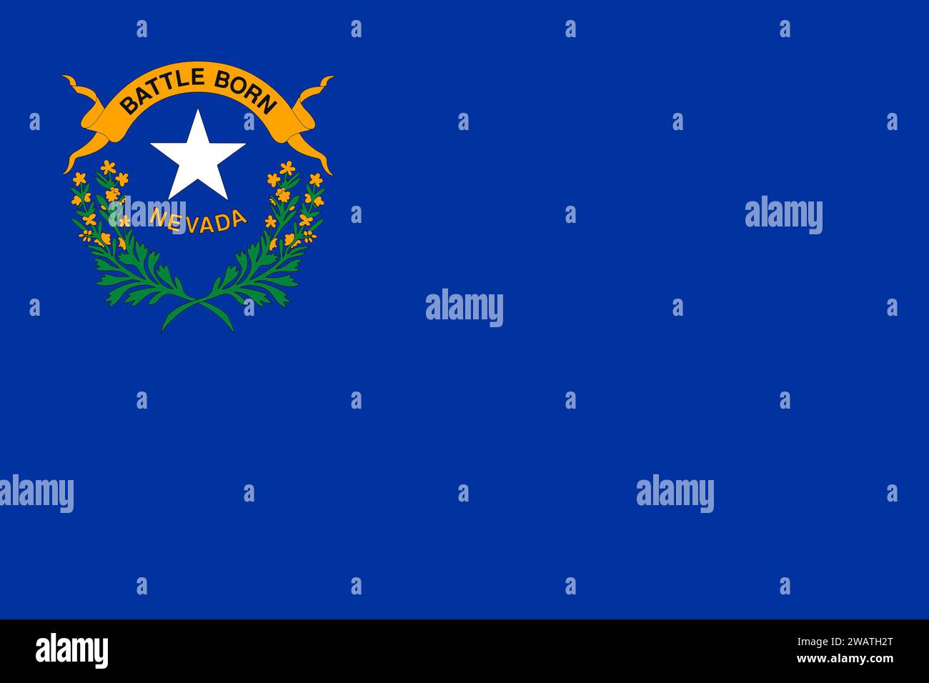 High detailed flag of Nevada. Nevada state flag, National Nevada flag ...