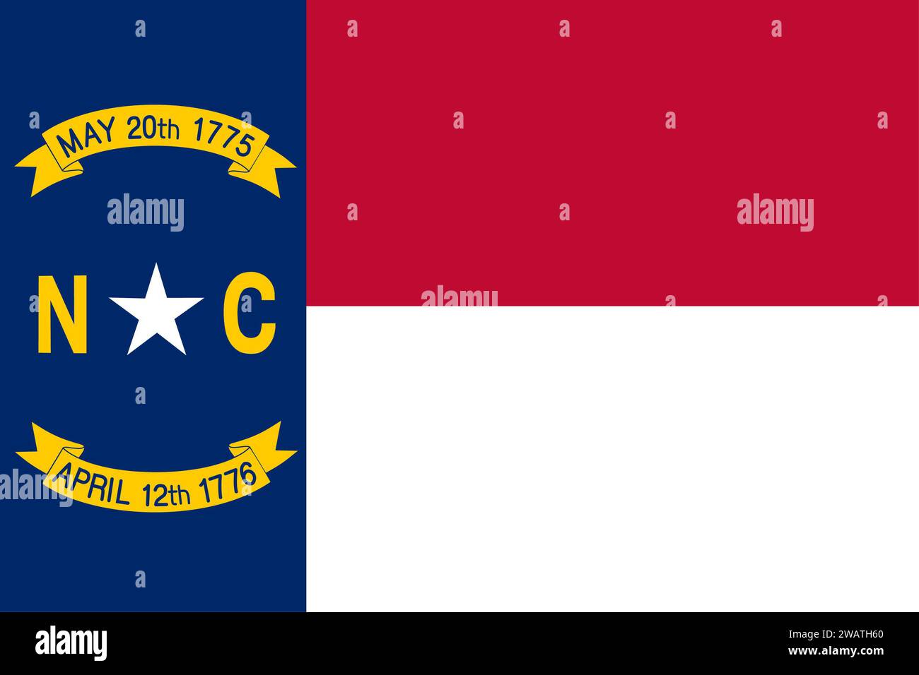 High detailed flag of North Carolina. North Carolina state flag ...