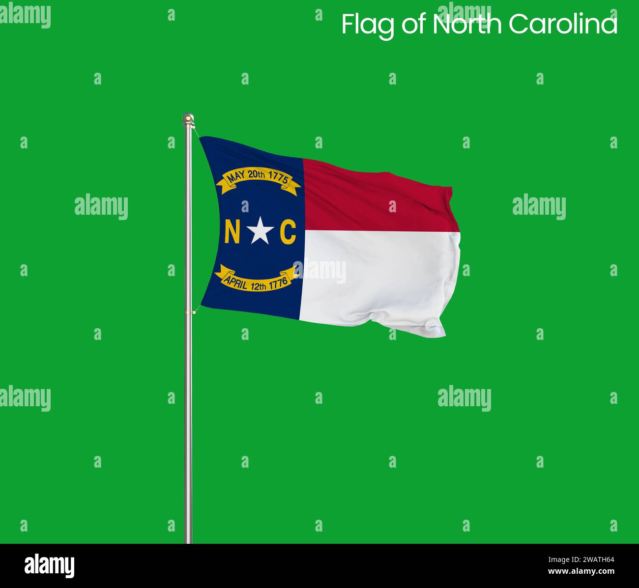 High detailed flag of North Carolina. North Carolina state flag ...