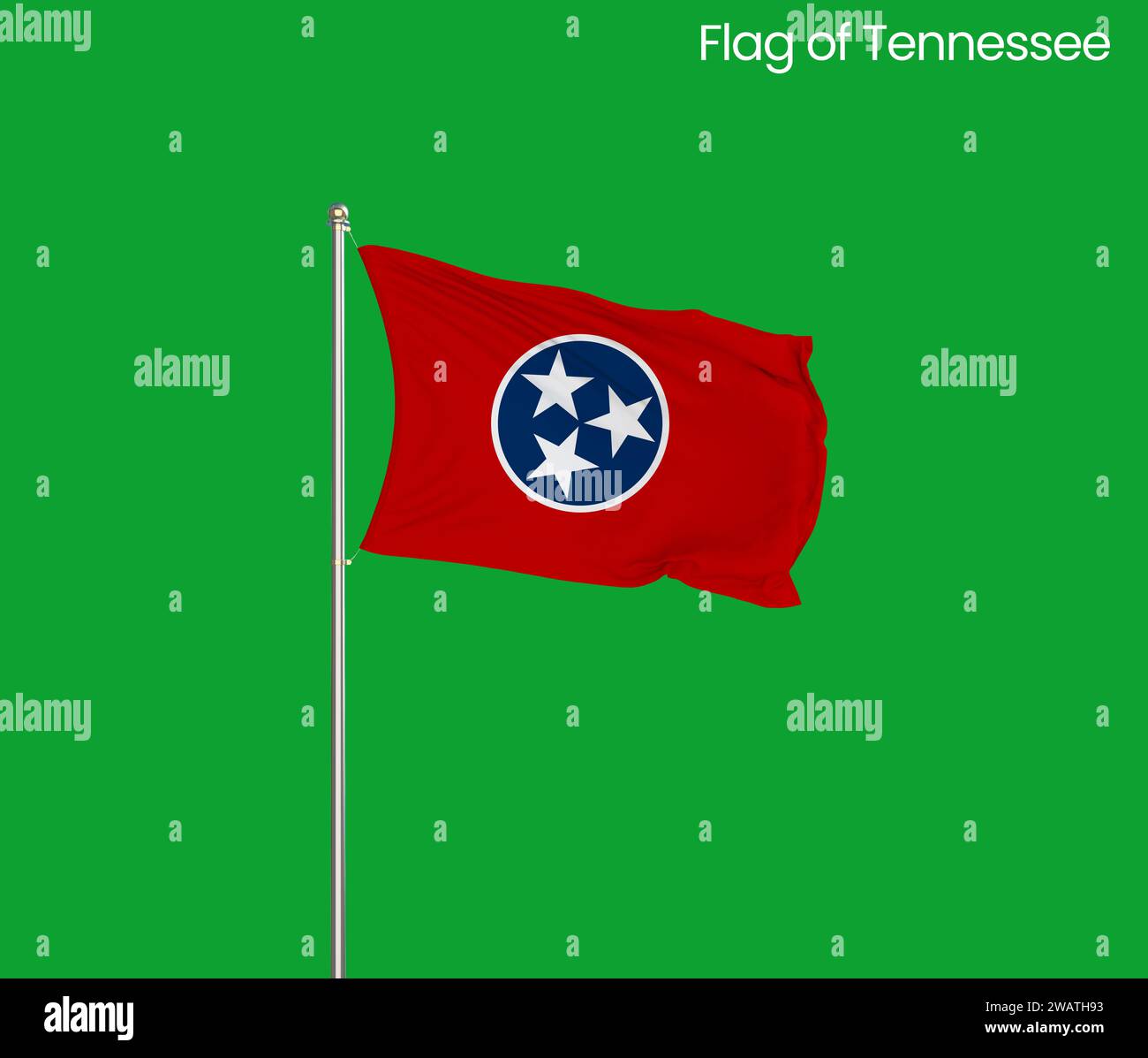High detailed flag of Tennessee. Tennessee state flag, National ...