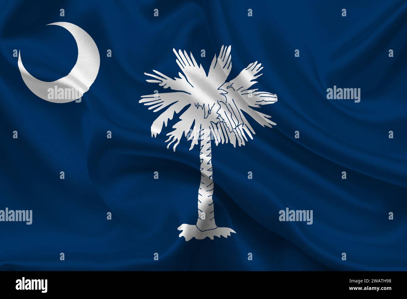 High detailed flag of South Carolina. South Carolina state flag ...