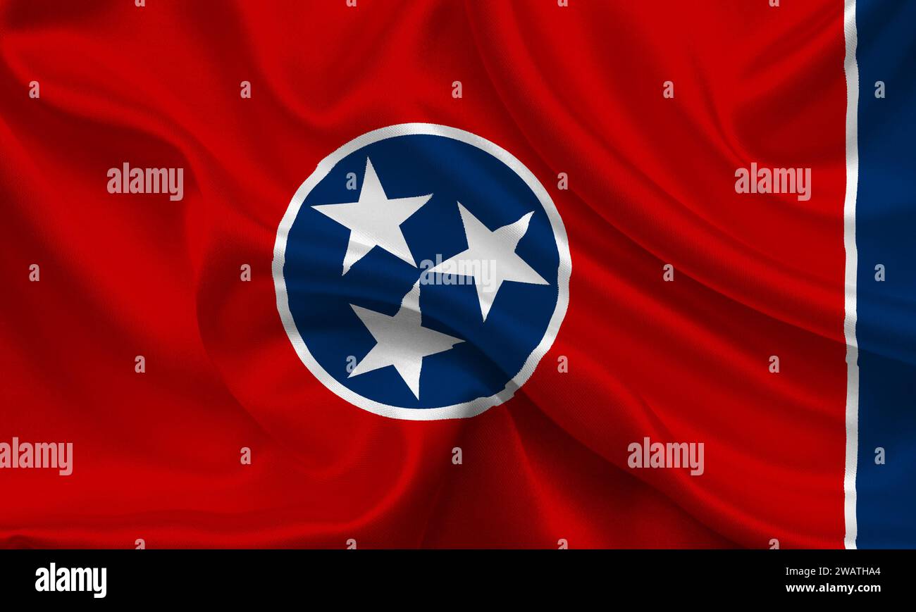 High detailed flag of Tennessee. Tennessee state flag, National ...