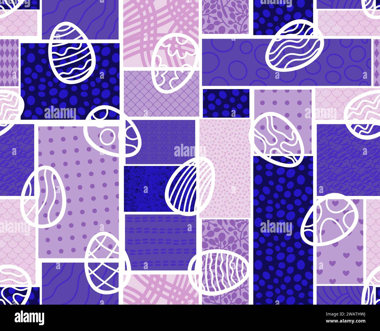 Easter eggs seamless pattern for wrapping paper and fabrics and linens ...