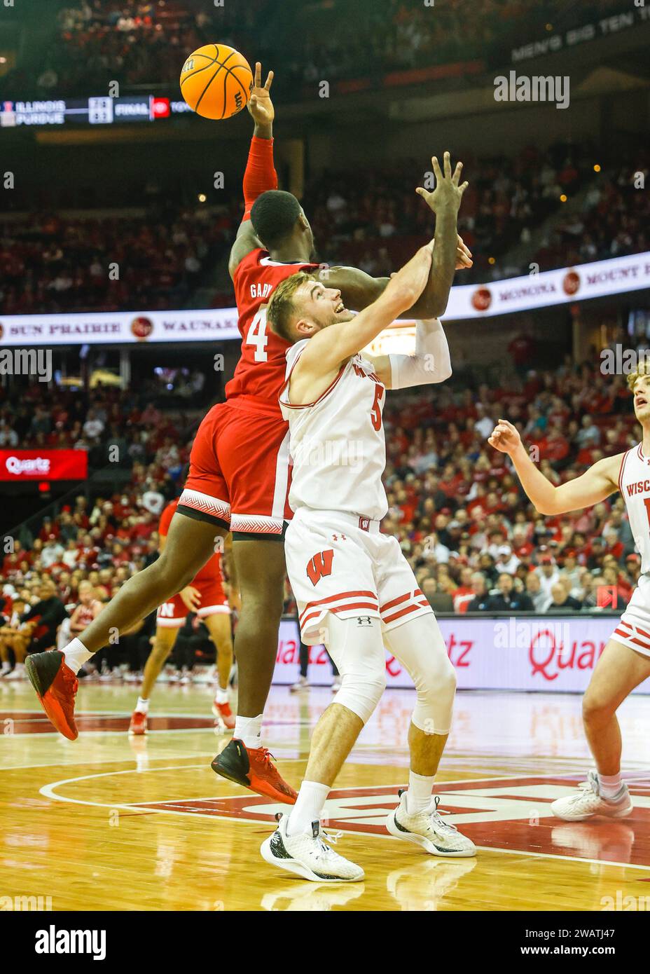 MADISON, WI - JANUARY 06: Nebraska forward Juwan Gary (4) and Wisconsin ...