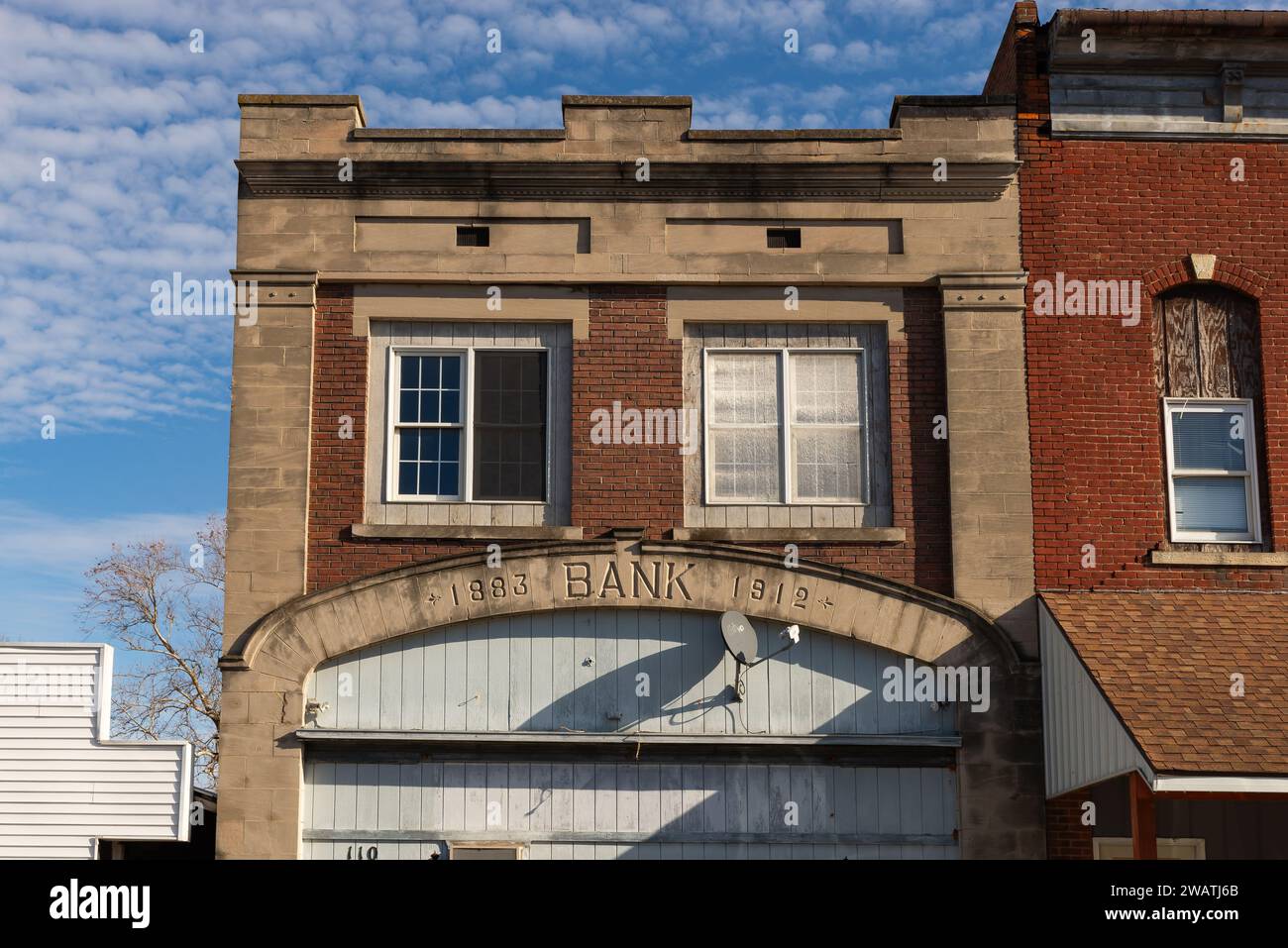 Flanagan, Illinois - United States - January 2nd, 2024: Old bank in ...