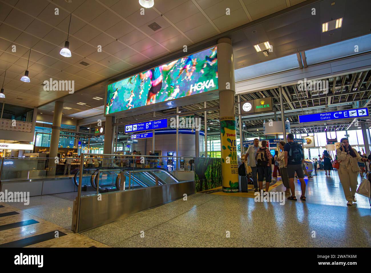 Geneva, Switzerland - September 2 2023: Interior of Geneva Airport ...
