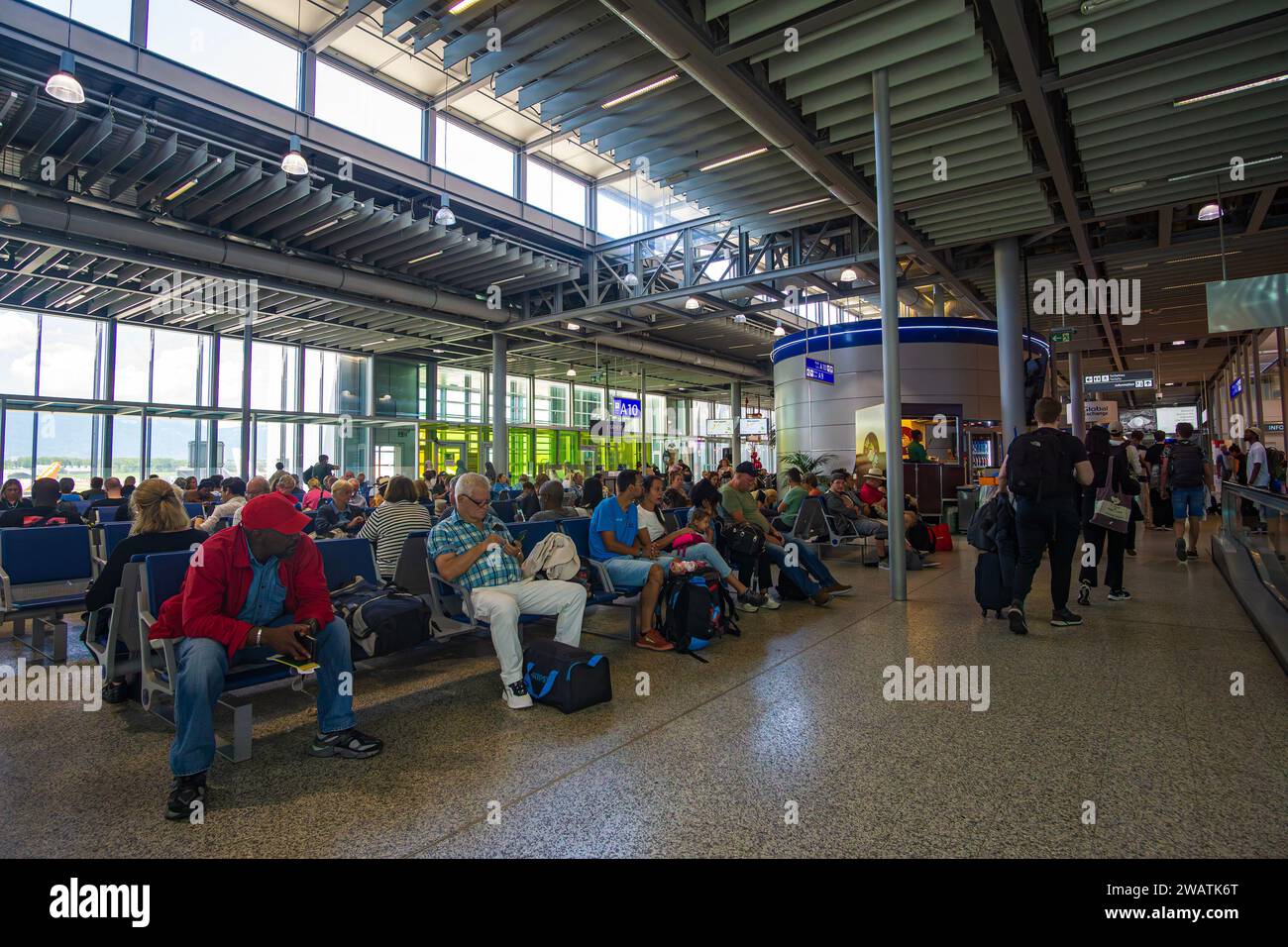 Geneva, Switzerland - September 2 2023: Interior of Geneva Airport ...