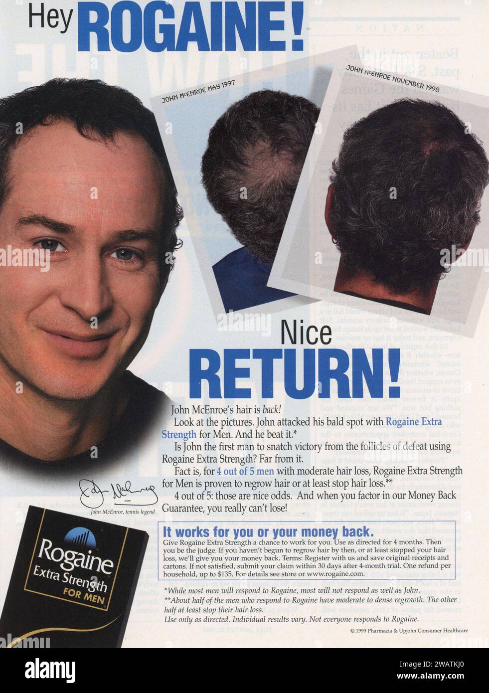 Vintage "Time" Magazine 25 January 1999 issue Advert, USA Stock Photo ...