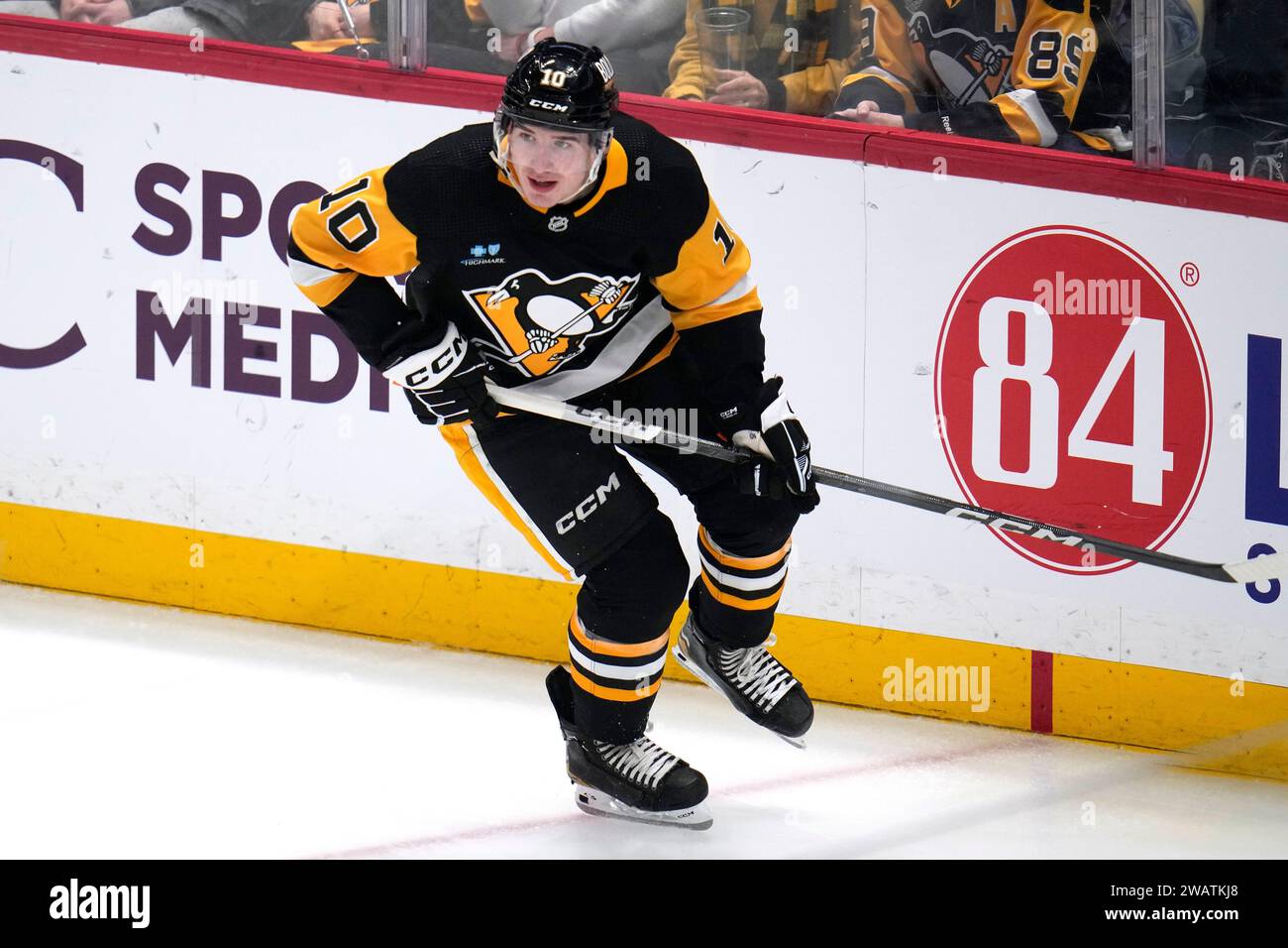 Pittsburgh Penguins' Drew O'Connor skates during the first period of an ...