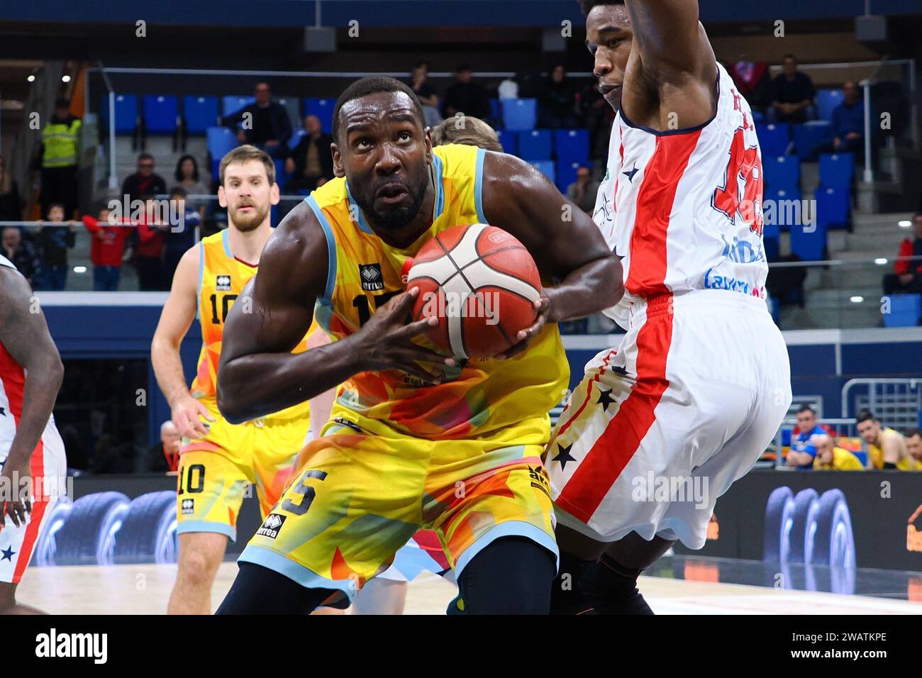 Milan, Italy. 06th Jan, 2024. Dustin Hogue (Real Sebastian Rieti ...