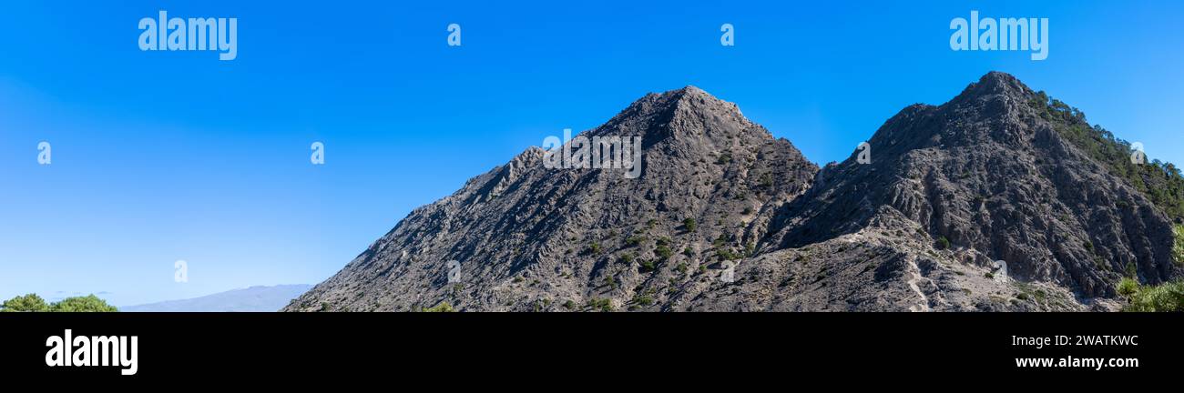 Hiking trail to Lucero peak, Natural Mountains park of Tejeda, Almijara ...