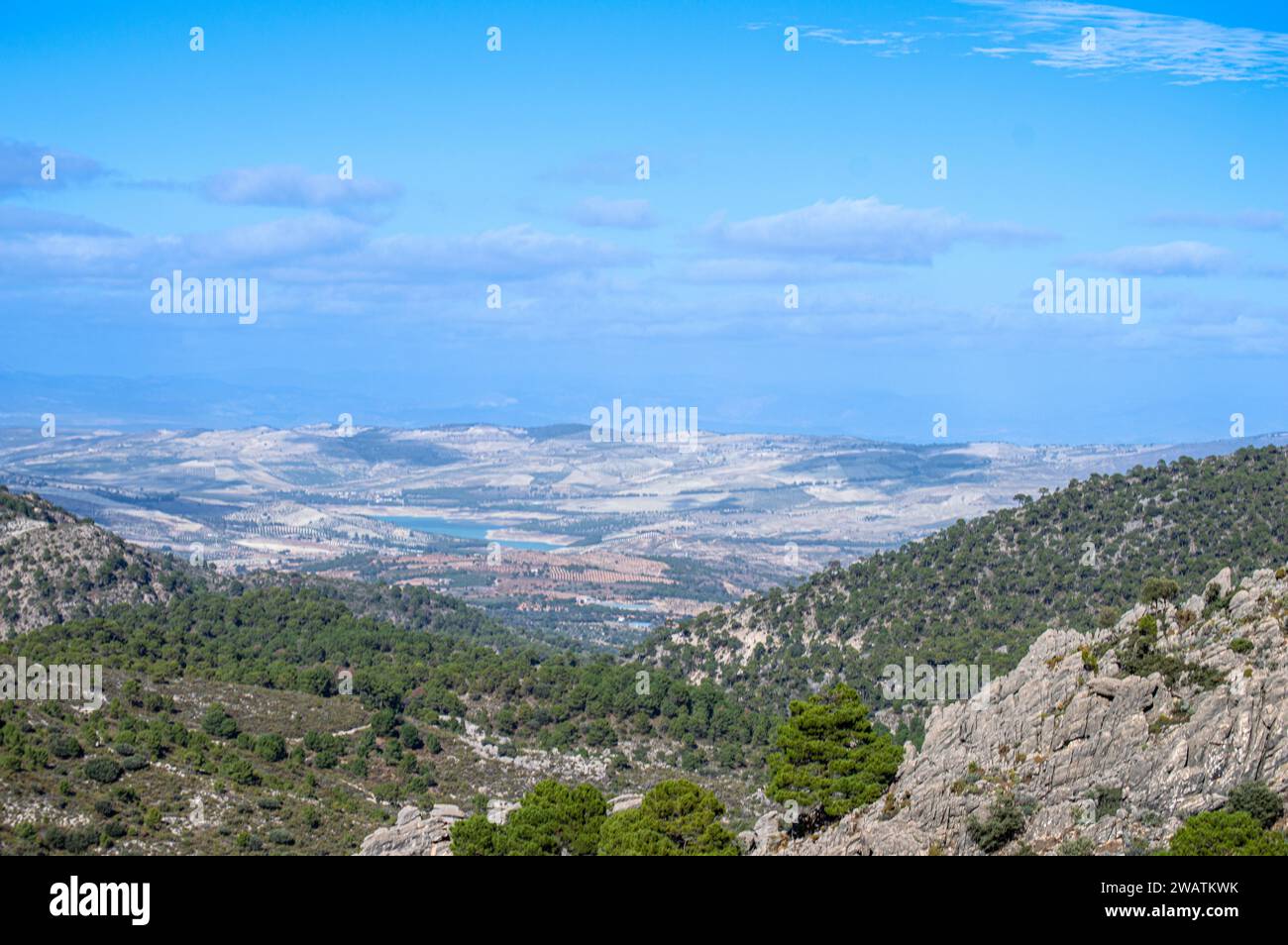 Hiking trail to Lucero peak, Natural Mountains park of Tejeda, Almijara ...