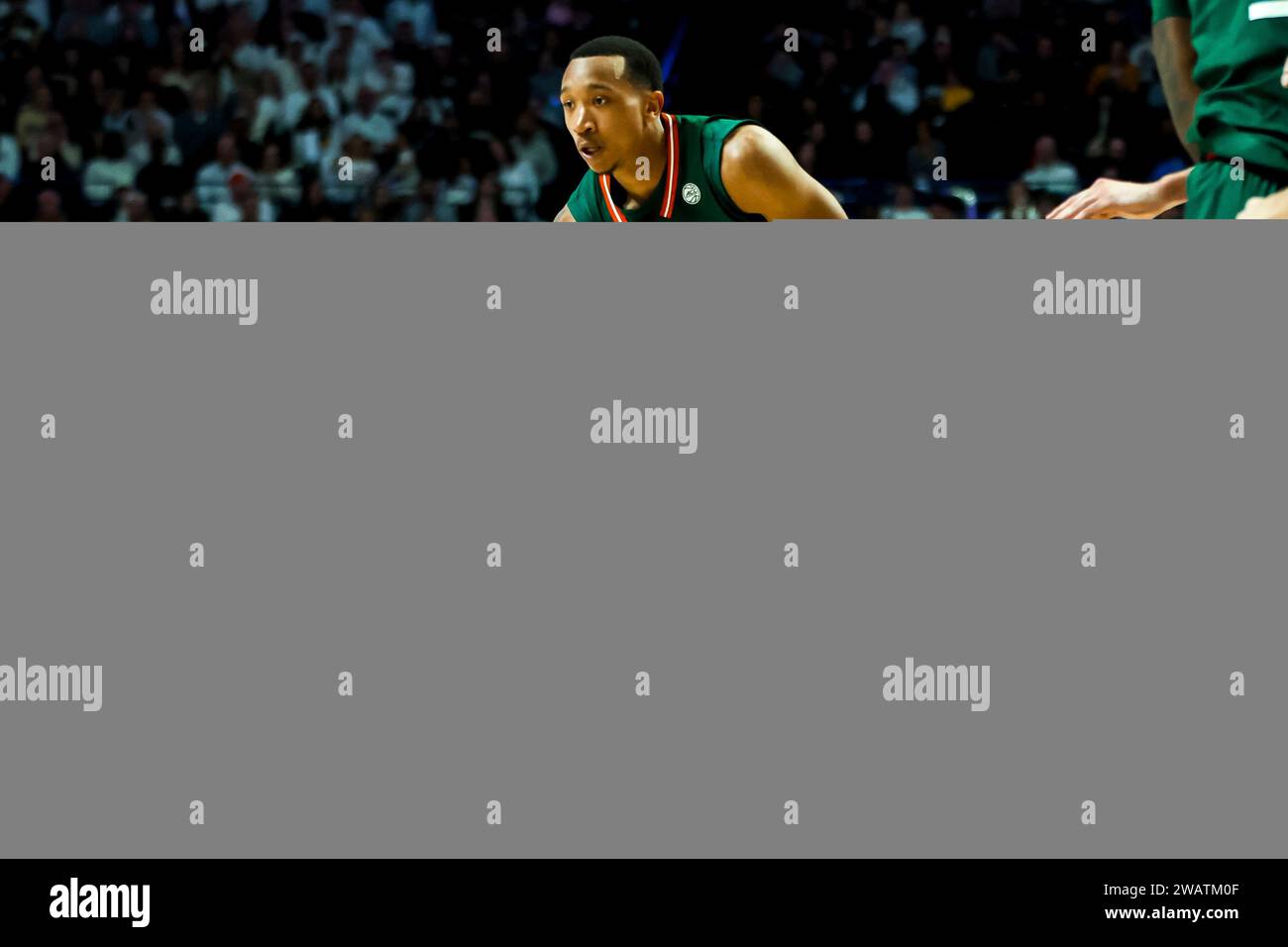 WINSTON-SALEM, NC - JANUARY 06: Matthew Cleveland #0 of the Miami (Fl ...