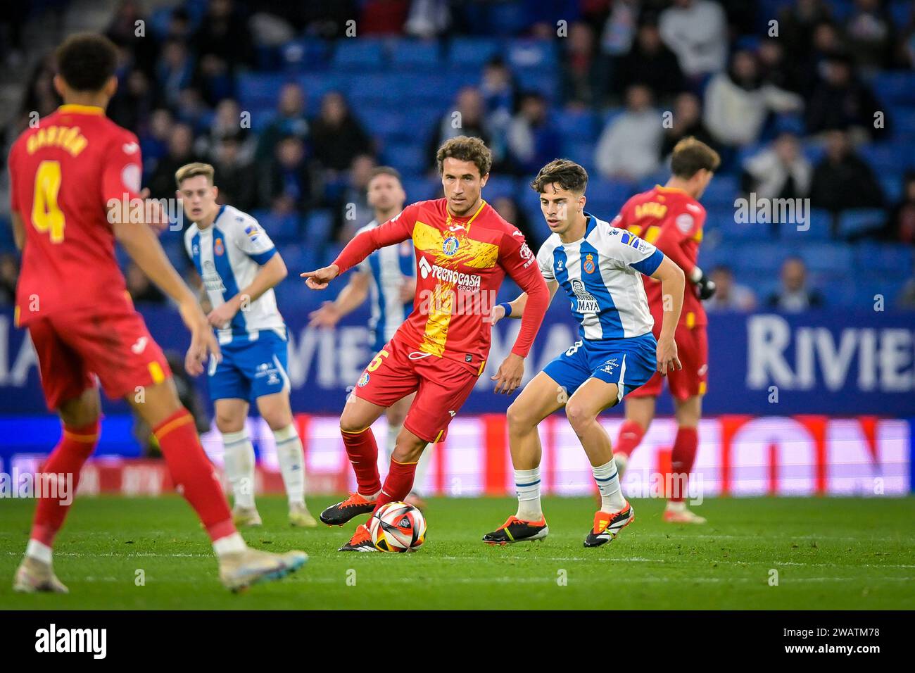 Barcelona, Spain. 06th Jan, 2024. Luis Milla (Getafe CF) during a Copa ...