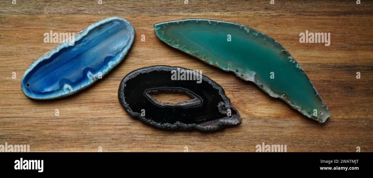 Slices of agates hi-res stock photography and images - Alamy