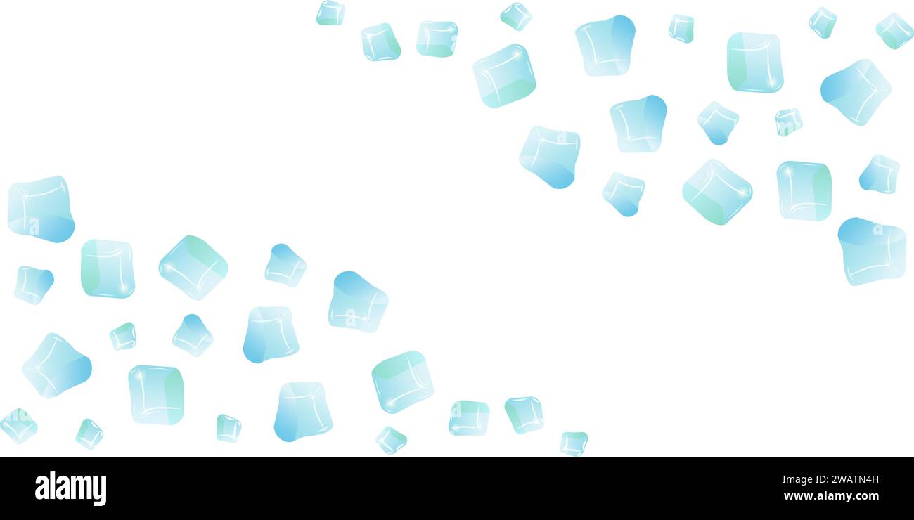 Transparent glass cube shapes in realistic style. Poster, banner, and ...