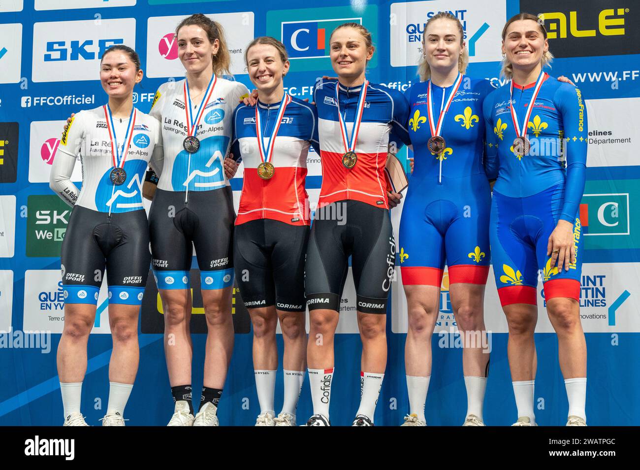 Montigny Le Bretonneux, France. 06th Jan, 2024. DEMAY Violette and ...
