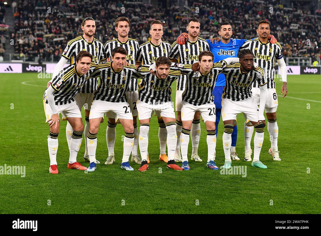 Juventus poses during the Coppa Italia match between Juventus FC and US ...