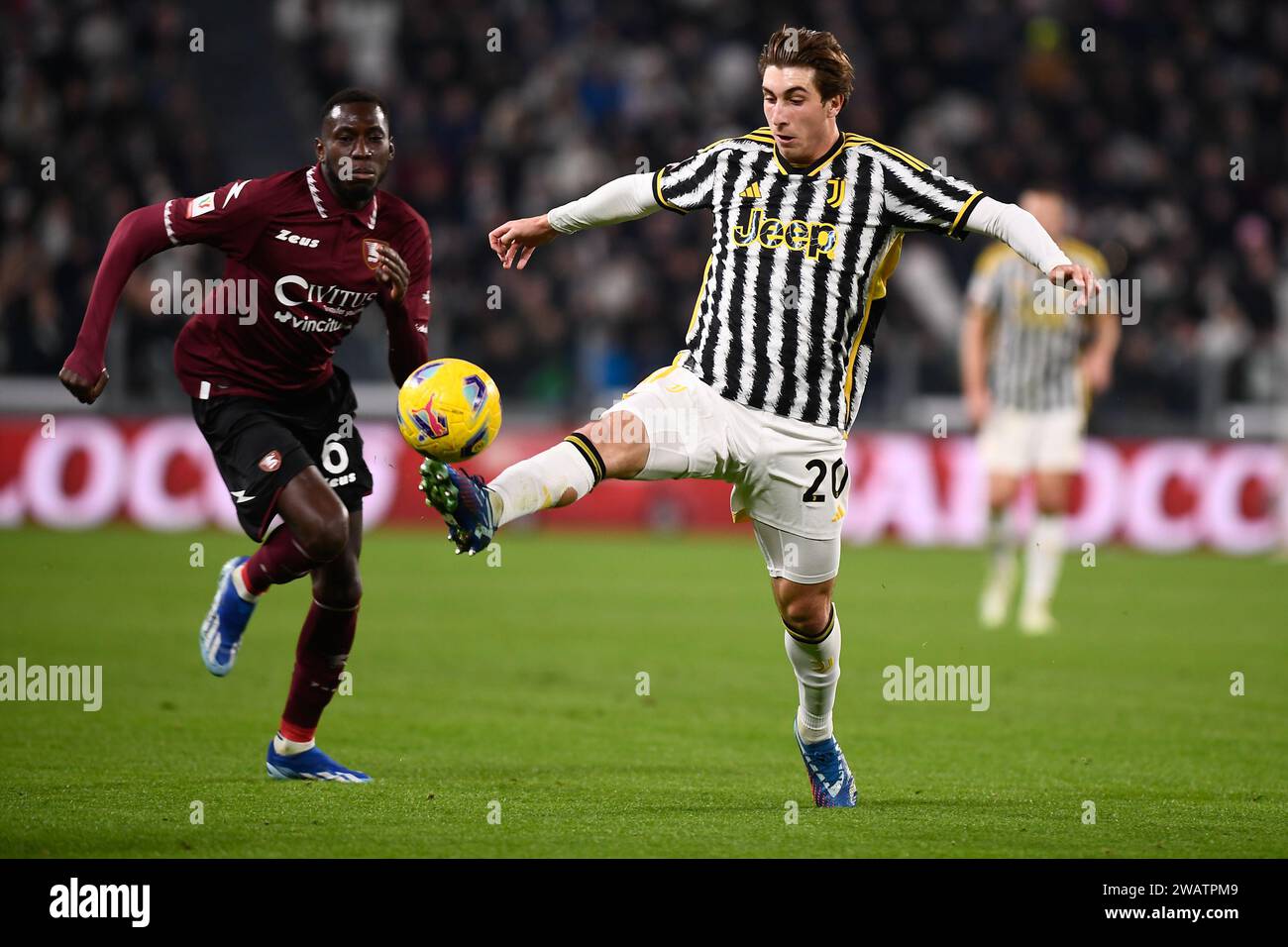 Fabio Miretti (Juventus) is playing during the Coppa Italia match ...