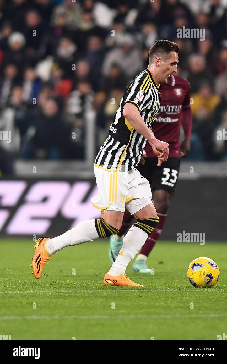 Arkadiusz Milik (Juventus) is playing during the Coppa Italia match ... Arkadiusz Milik (Juventus) is playing during the Coppa Italia match ...