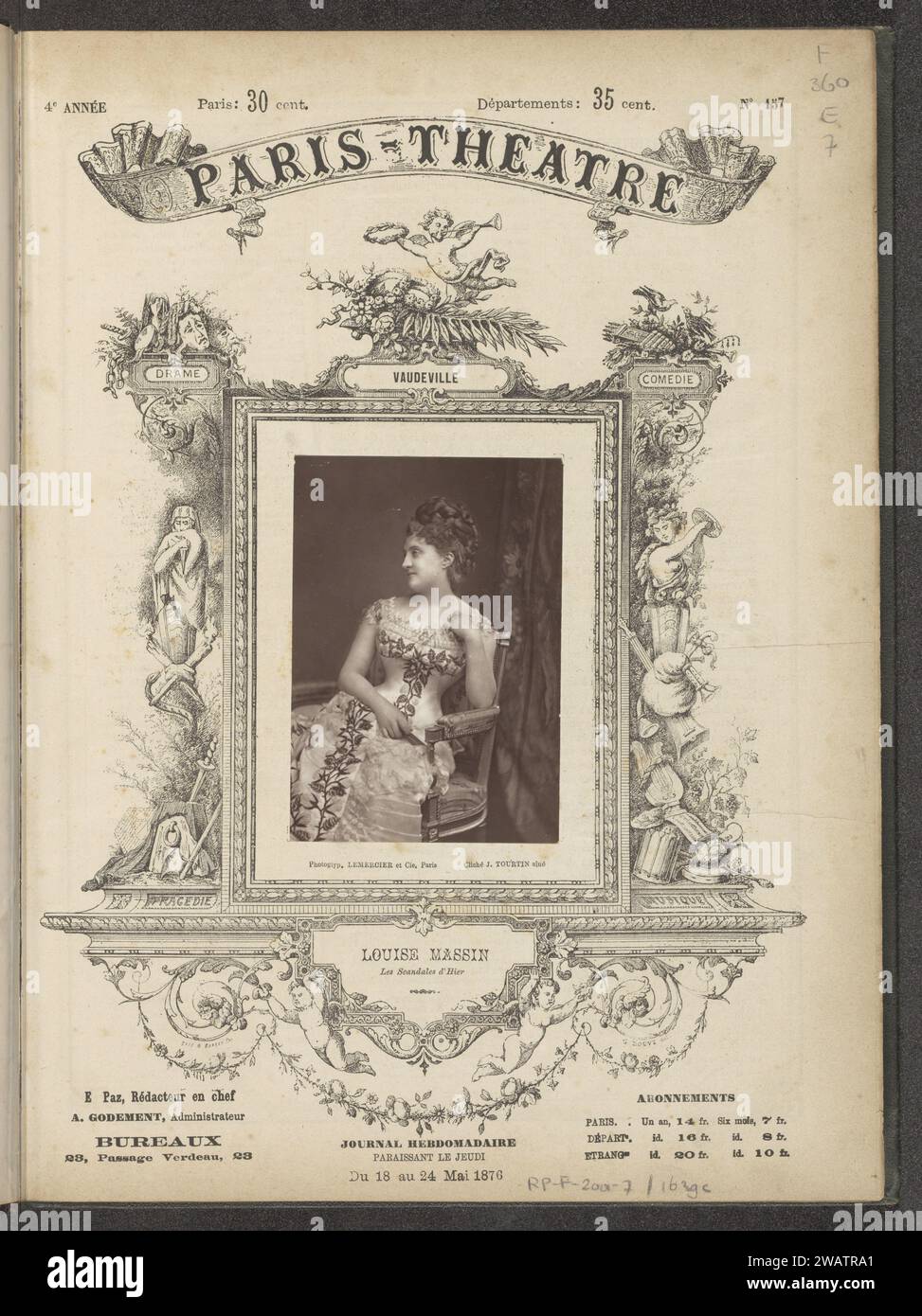 Paris -Théatre Artistic album 4th year, 1876 - 1877 book cardboard. paper. linen (material ...