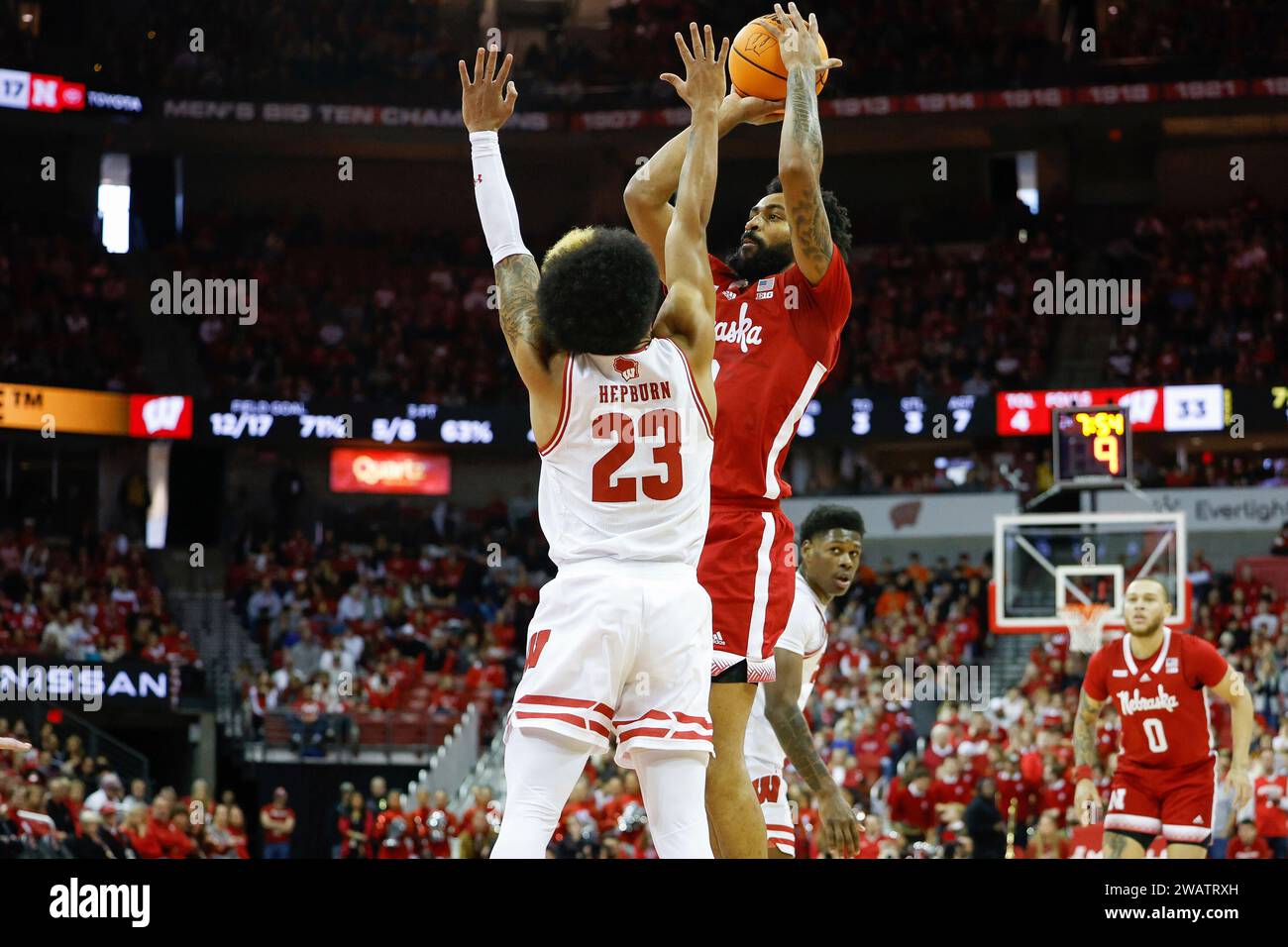 January 6, 2024: Nebraska Cornhuskers guard Brice Williams (3) takes a ...