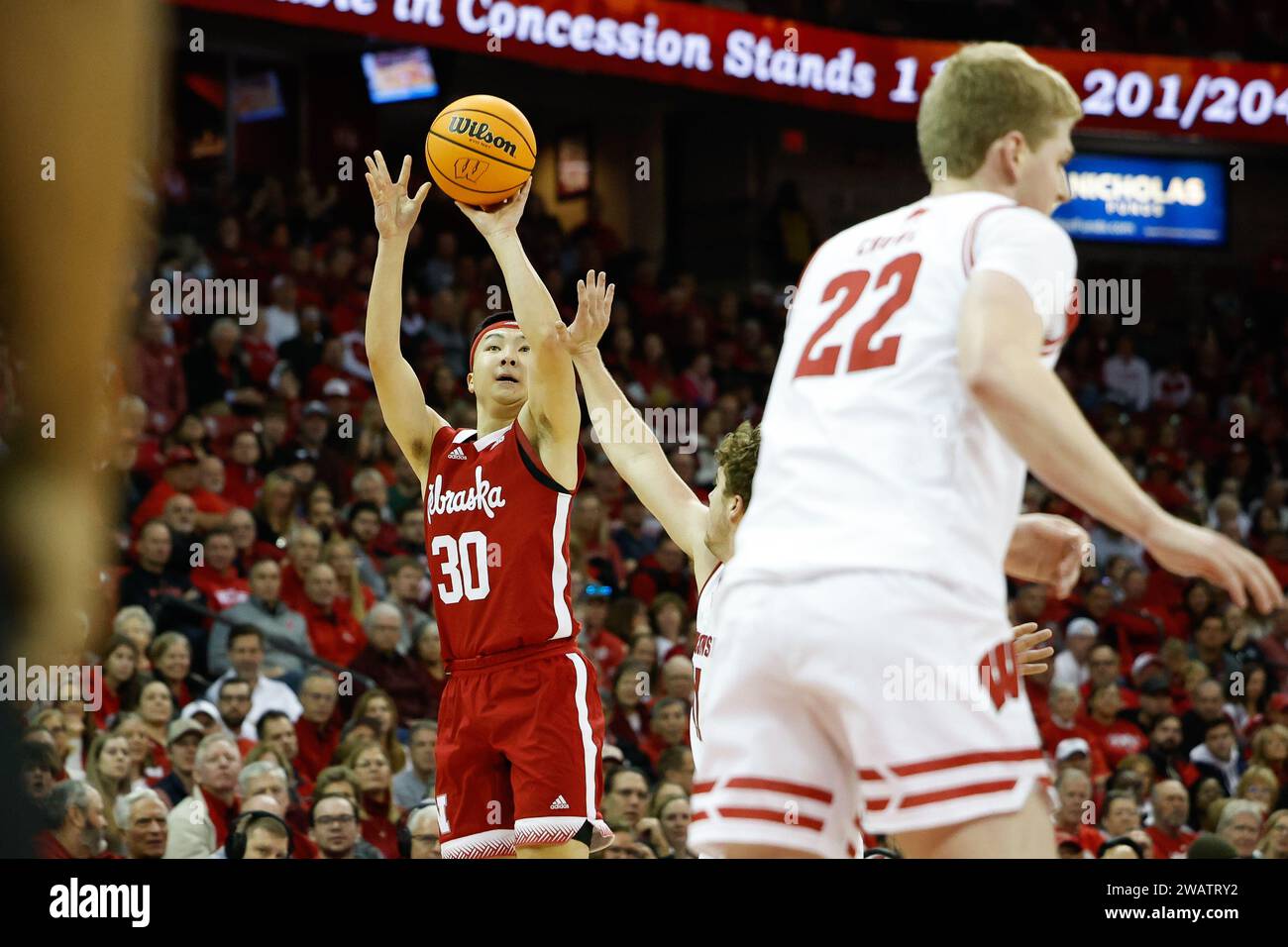 Madison, WI, USA. 6th Jan, 2024. Nebraska Cornhuskers guard Keisei ...