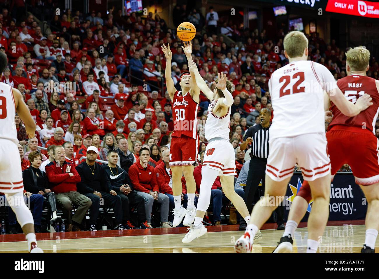 January 6, 2024: Nebraska Cornhuskers guard Keisei Tominaga (30) shoots ...