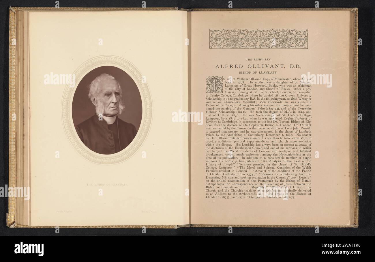 The bishop of Llandaff, Lock & Whitfield, c. 1873 - in or before 1878 ...