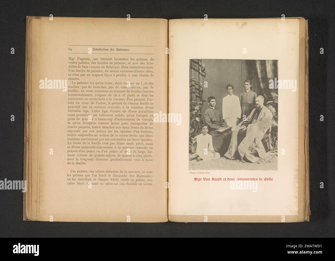 Portrait of Bishop of Reeth and four priests in training, E. Castelein ...