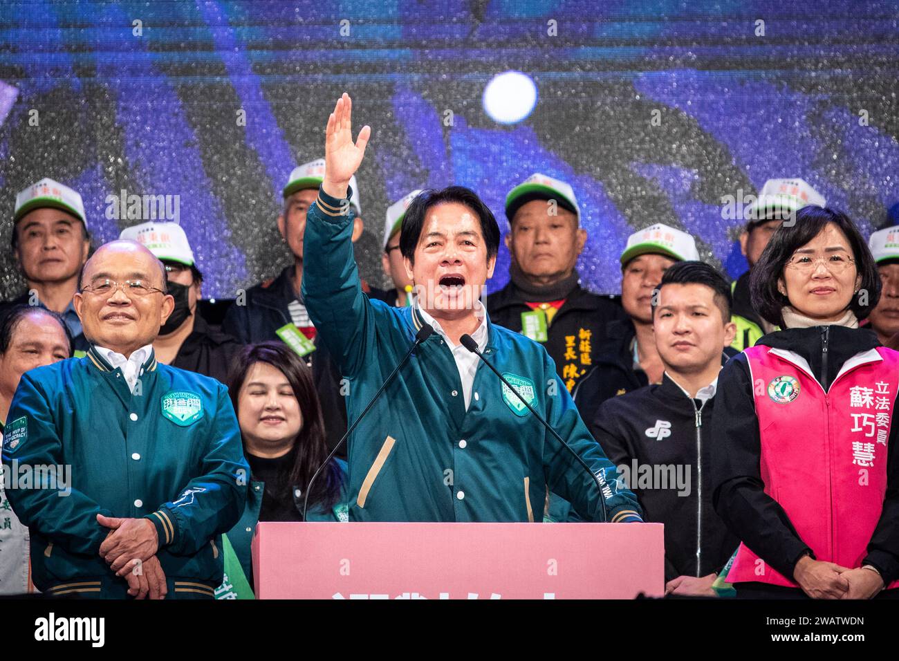New Taipei, Taiwan. 06th Jan, 2024. Presidential candidate, Lai Ching ...