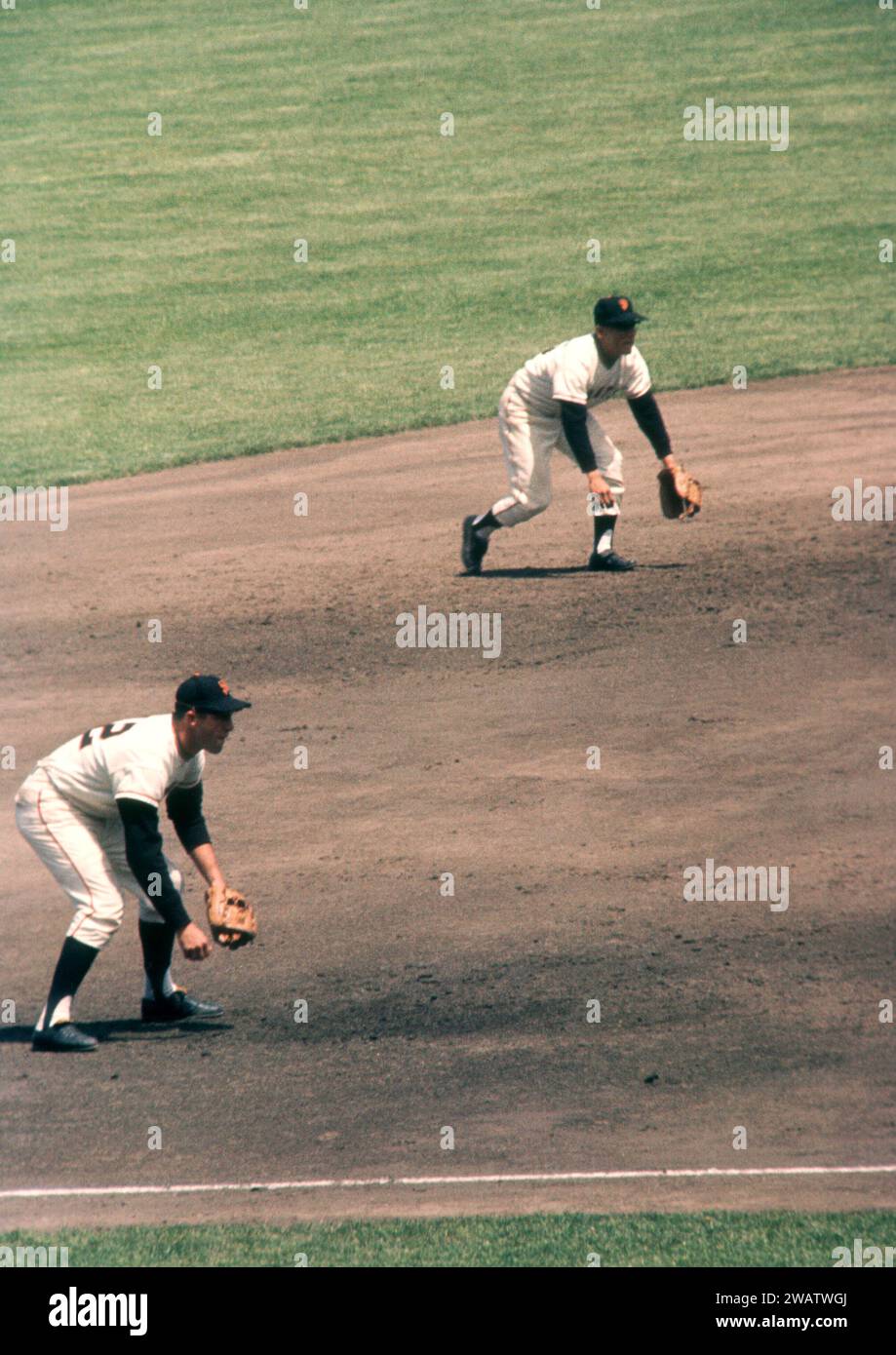 SAN FRANCISCO, CA - MAY 2: Third baseman Jim Davenport #12 and ...