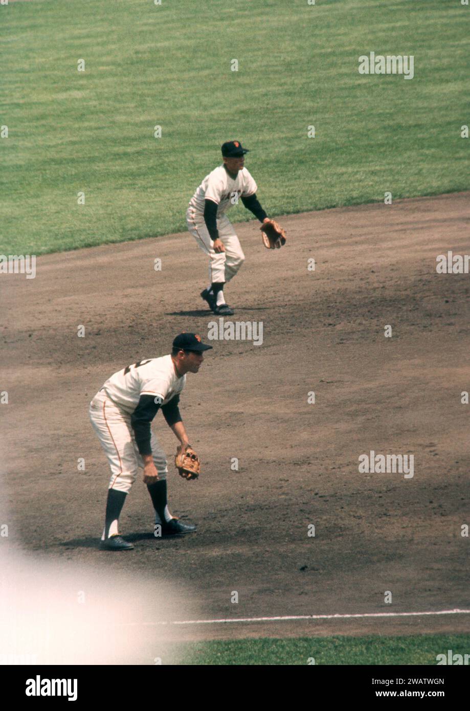 SAN FRANCISCO, CA - MAY 2: Third baseman Jim Davenport #12 and ...