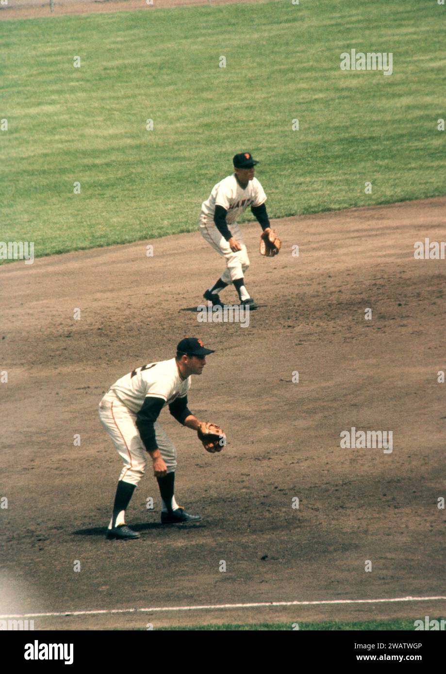 SAN FRANCISCO, CA - MAY 2: Third baseman Jim Davenport #12 and ...