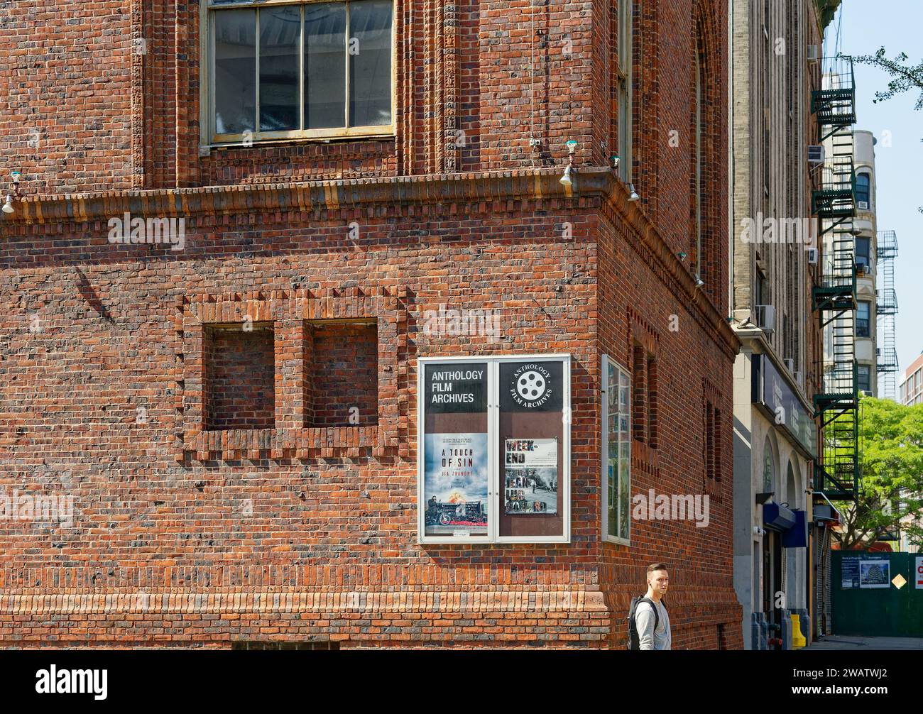 Fortress-like Anthology Film Archives at 2nd Avenue/E 2nd Street was Manhattan Third District ...