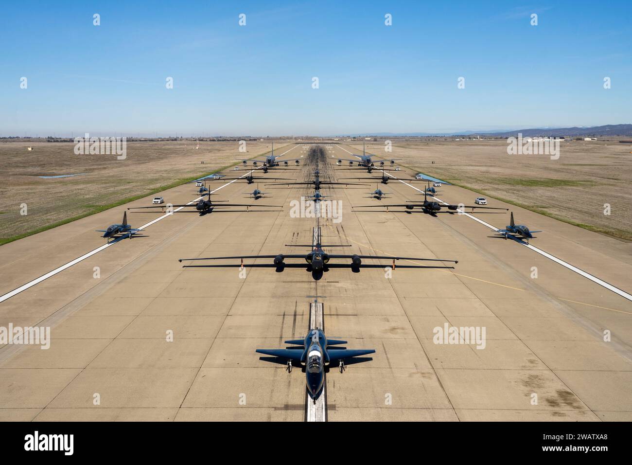 U.S. Air Force U-2 Dragon Lady’s and chase cars from the 99th ...