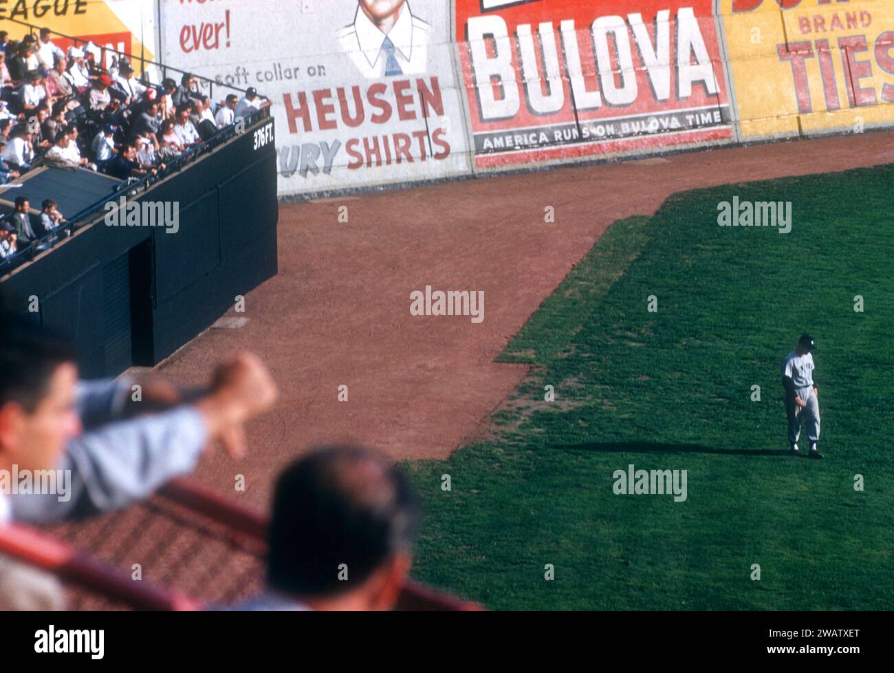 BROOKLYN, NY - OCTOBER, 1953: General view of the advertising on the ...