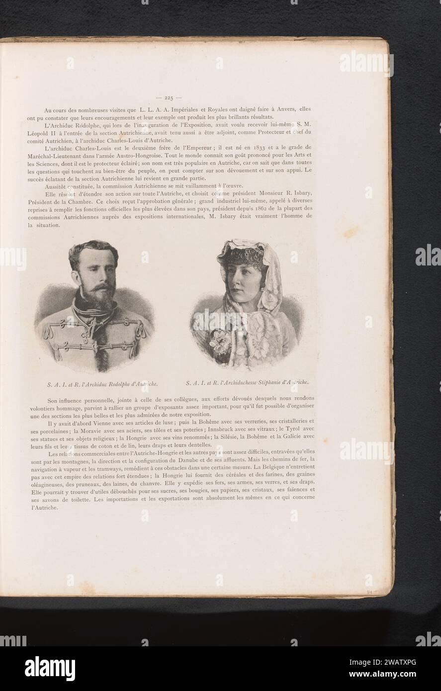 Portrait of Archduke Rudolf van Austria and a portrait of Archduchess ...