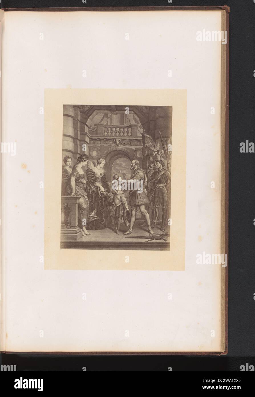 Photo production from an engraving of the departure from King Henry IV ...
