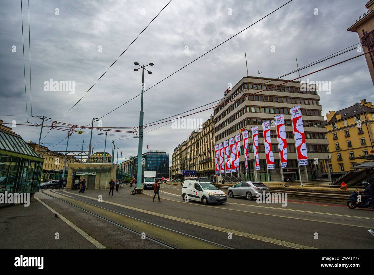 Geneva, Switzerland - September 8 2023: Geneve Cornavin railway station ...