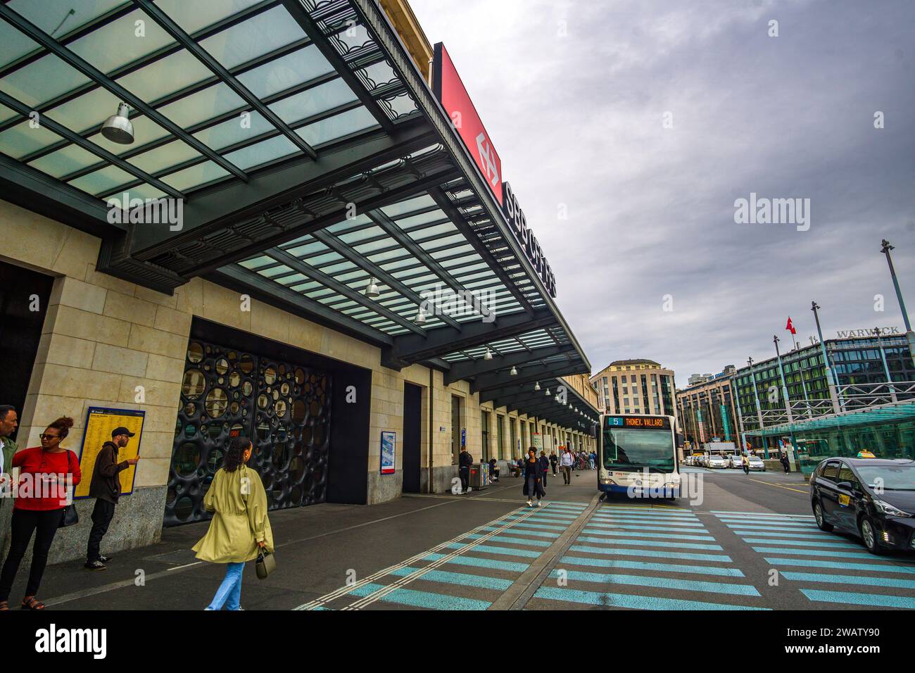 Geneva, Switzerland - September 8 2023: Geneve Cornavin railway station ...