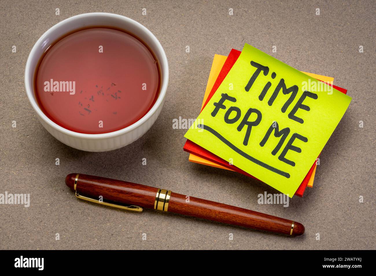 time for me reminder note, self care and personal development concept ...