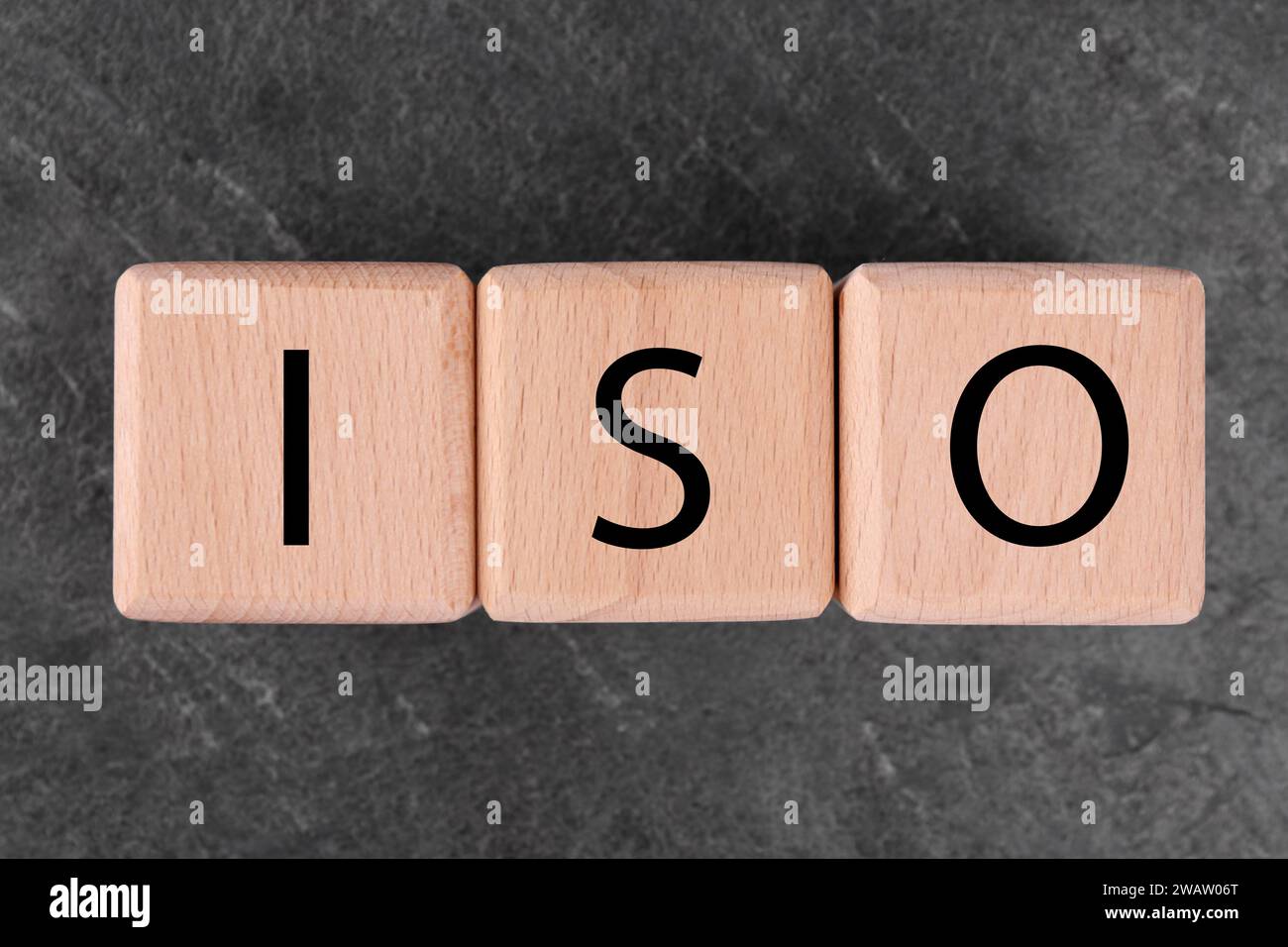 International Organization for Standardization. Cubes with abbreviation ...