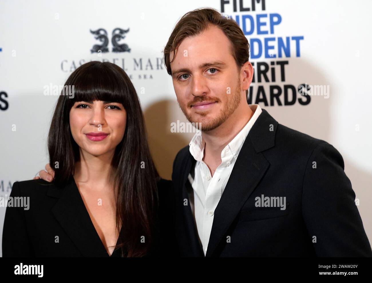 Laurel Parmet, left, and Brian Lannin pose together at the 2024 Spirit ...