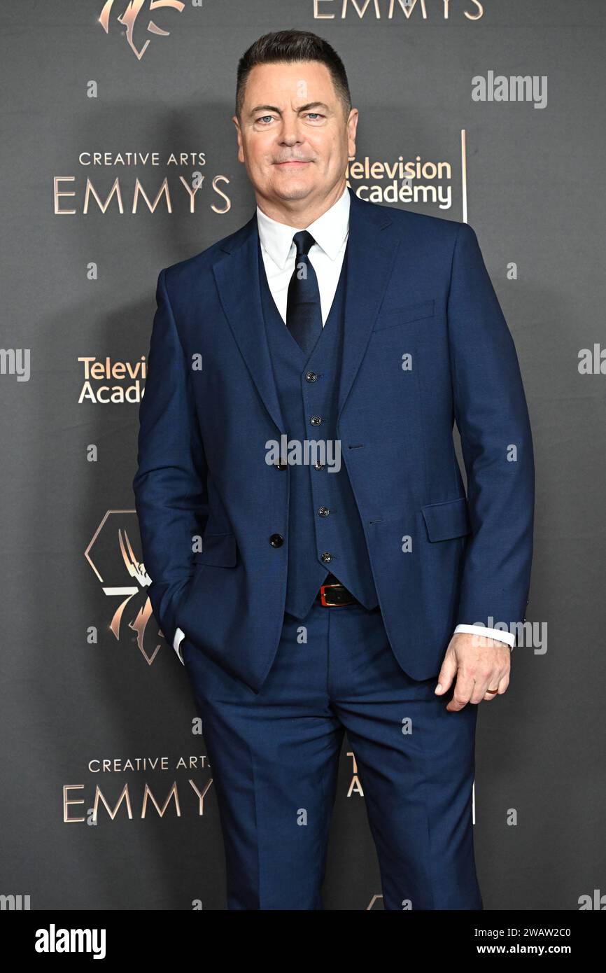 Nick Offerman in the press room during night one of the Television ...