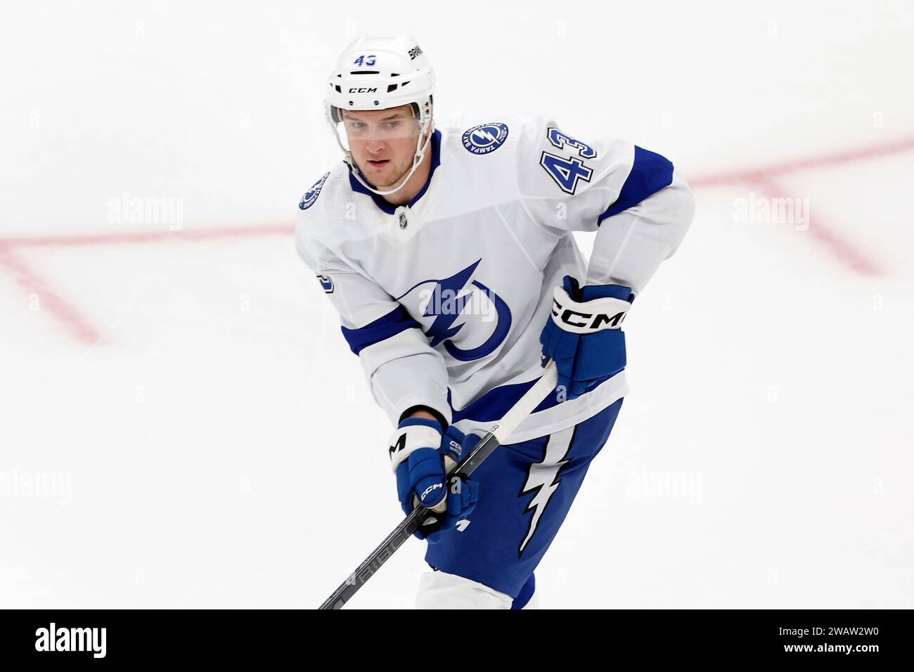 Tampa Bay Lightning's Darren Raddysh plays against the Boston Bruins ...
