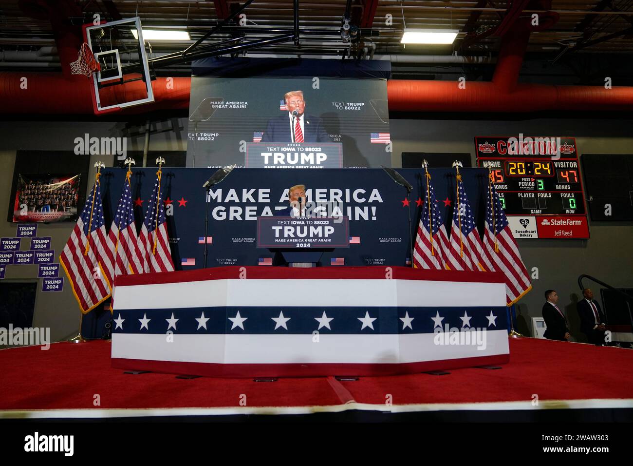 Republican presidential candidate former President Donald Trump speaks ...