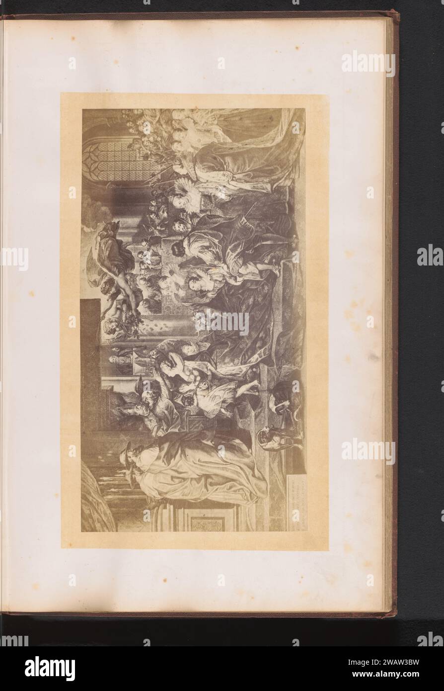 Photo production of an engraving of the coronation of Maria De'Medici ...